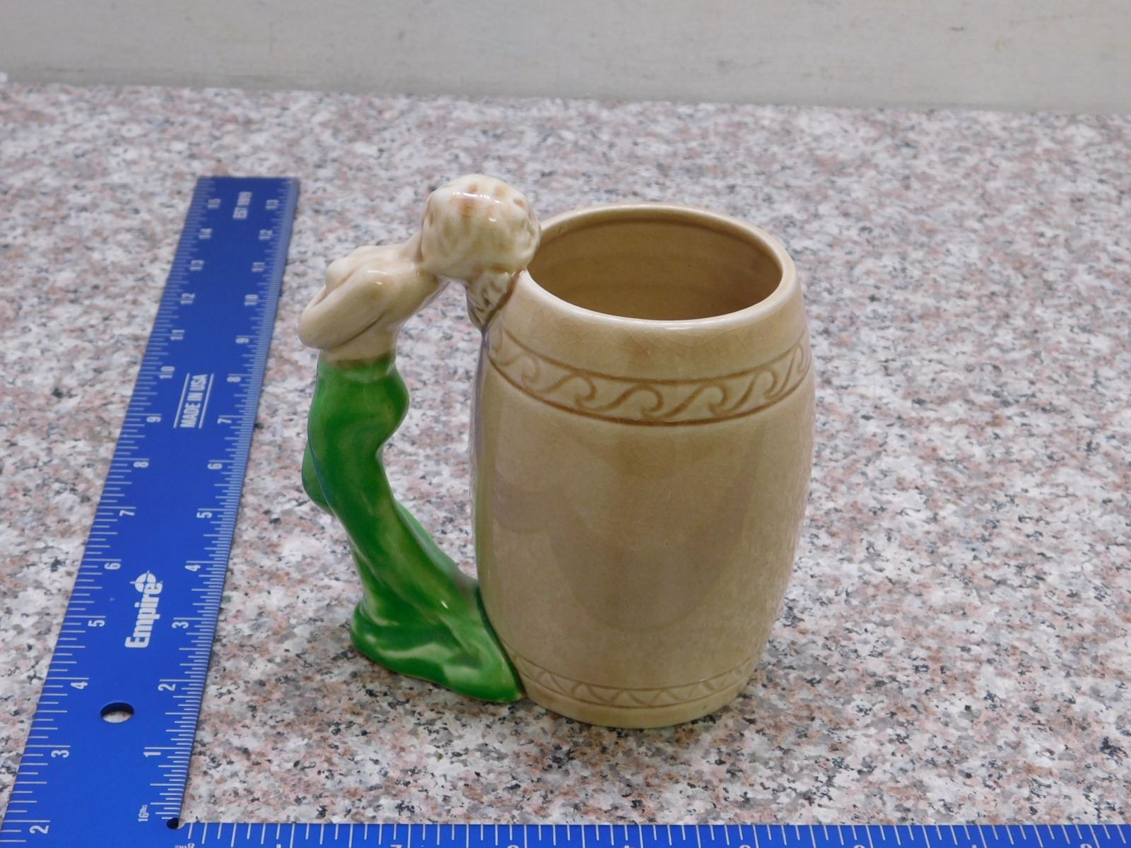 Dorothy Kindell Style Mug Figural Nude Beer Pottery Ceramic