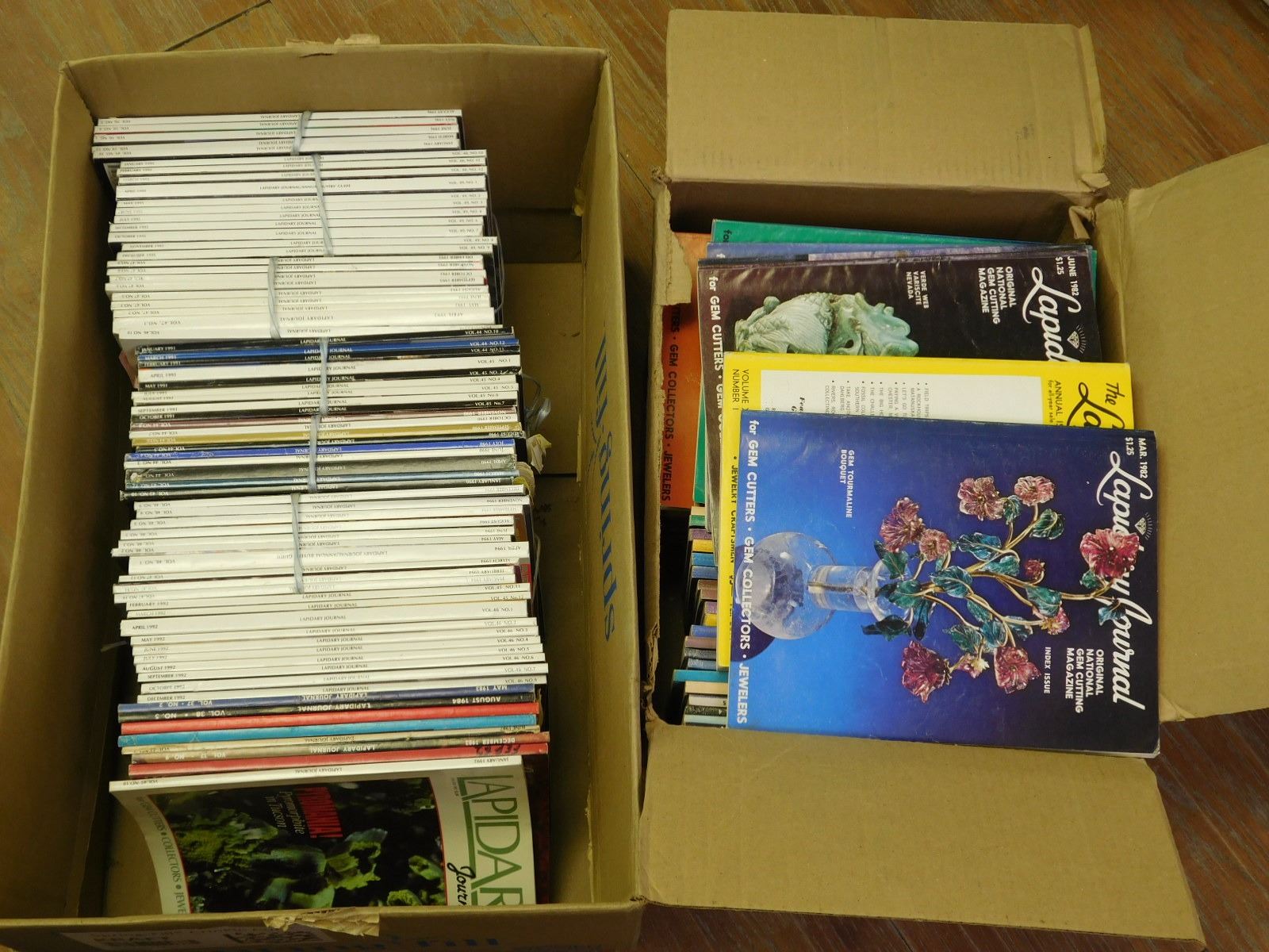 Lot of 100+ Lapidary Journal Gem Cutting Magazines 1980s 90s