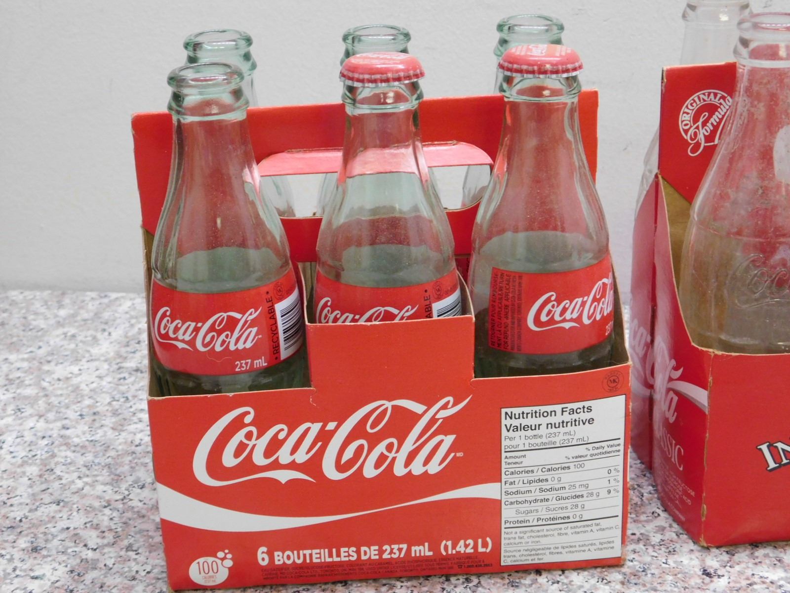 Lot of 4 Cardboard Coke Carriers With Bottles, Vintage Coca Cola Family ...