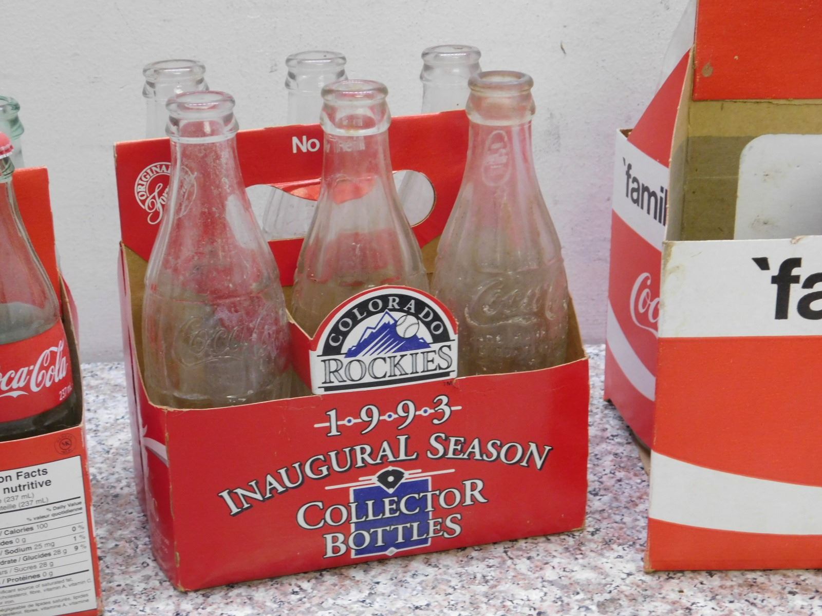 Lot of 4 Cardboard Coke Carriers With Bottles, Vintage Coca Cola Family ...