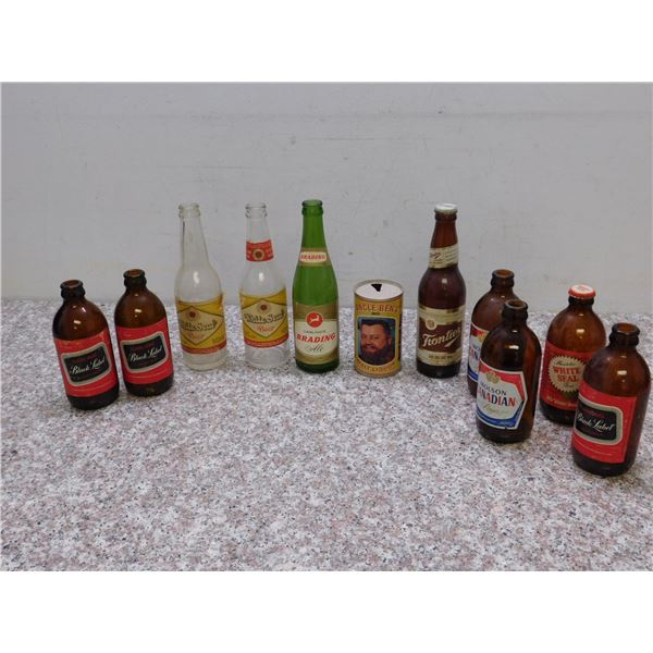 Lot of 11 Vintage Beer Bottles and Cans Uncle Bens Fort Garry Brewing ...