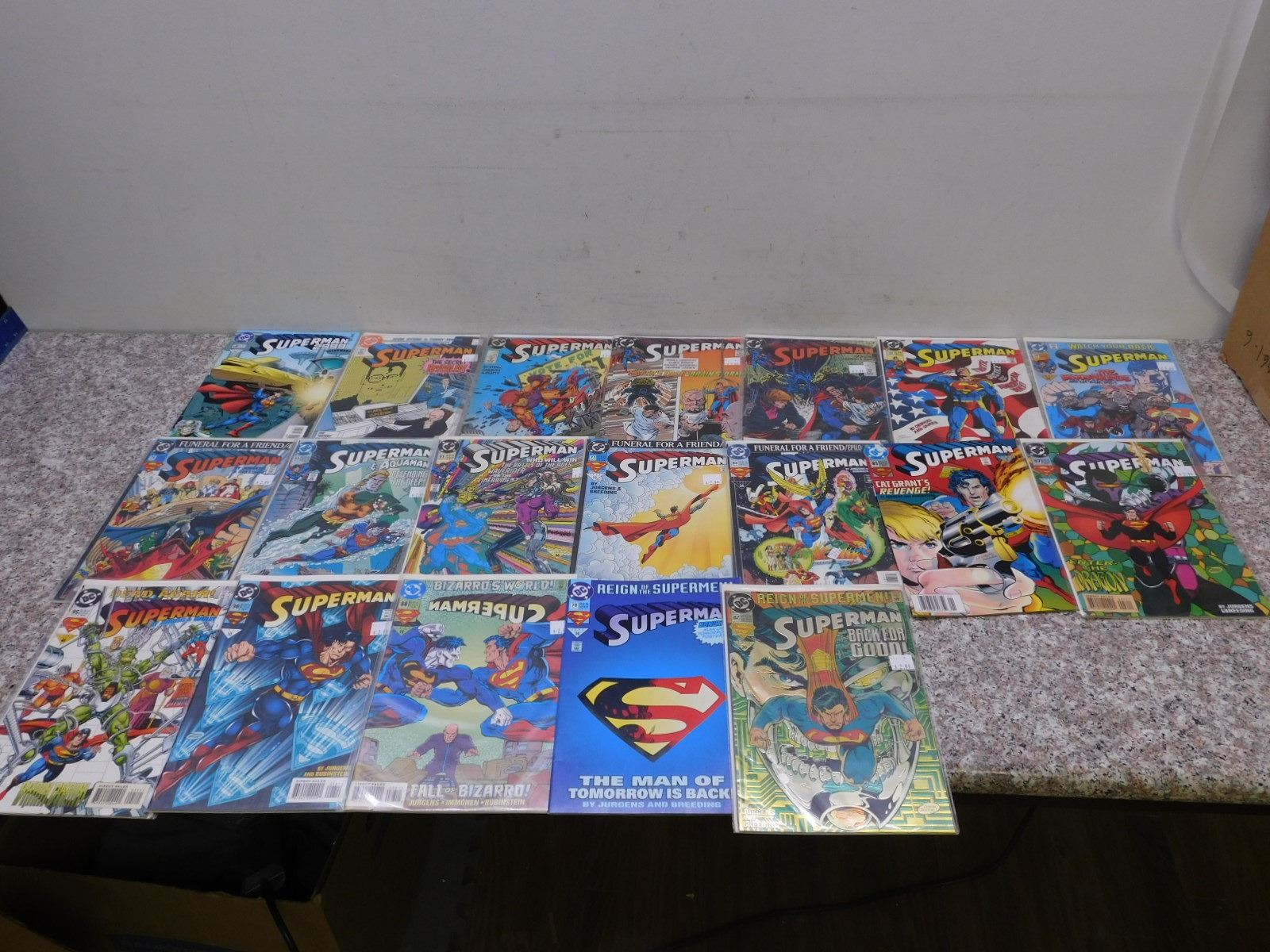 Lot of 19 Vintage Superman Comic Books Issues Ranging From #2-136
