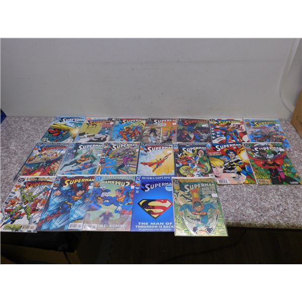 Lot of 19 Vintage Superman Comic Books Issues Ranging From #2-136