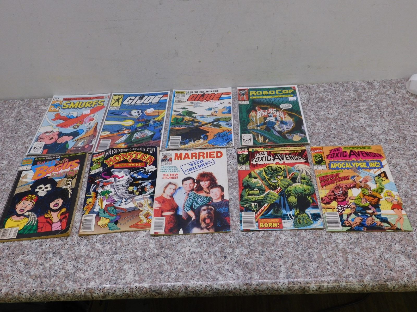 Lot of 9 Mostly TV Show Related Comic Books RoboCop GI Joe Toxic ...