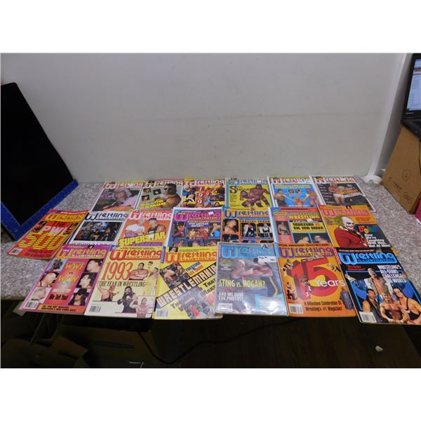 Lot of 19 Vintage Wrestling Magazines "Pro Wrestling Illustrated" 1993-94