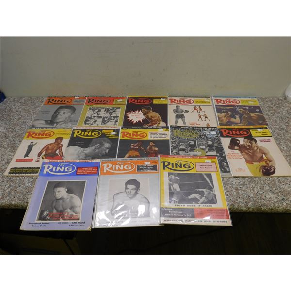 Lot of 13 "The Ring" Magazines Wrestling Boxing Vintage 1957-58