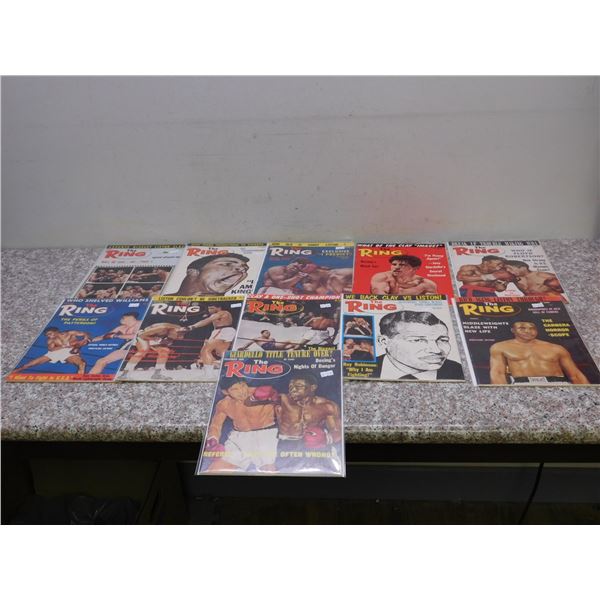 Lot of 11 Vintage "The Ring" Wrestling Boxing Magazines 1964-65