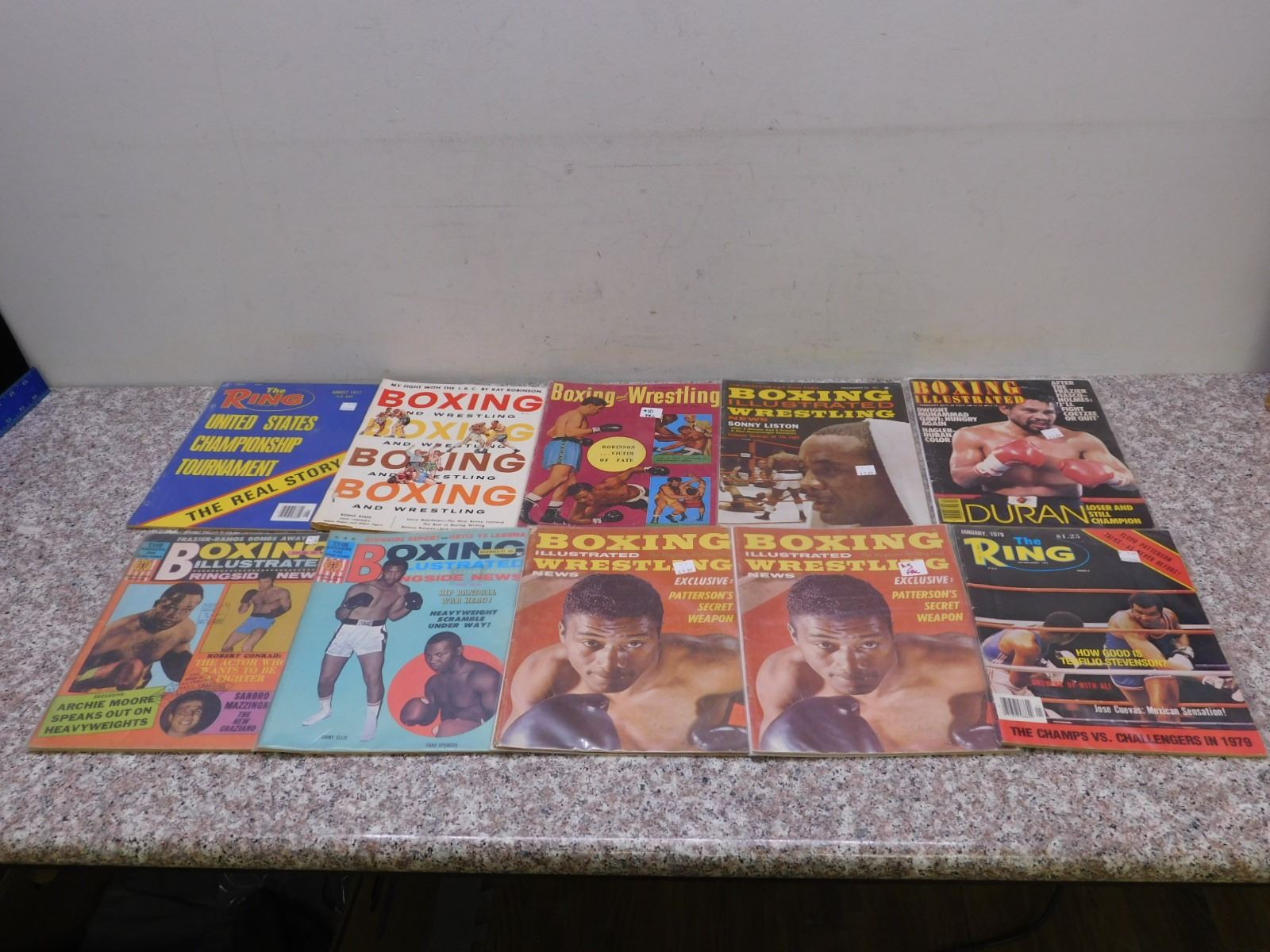 Lot of 10 Boxing Magazines The Ring Boxing Illustrated Vintage ...