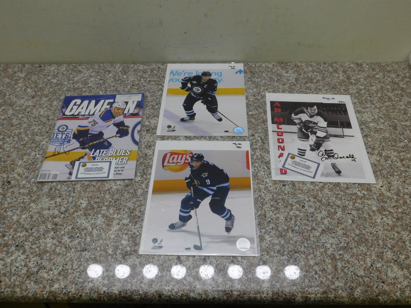 Lot of 4 Hockey PhotosAb McDonald Signed Photo, Ryan Reeves Hockey ...