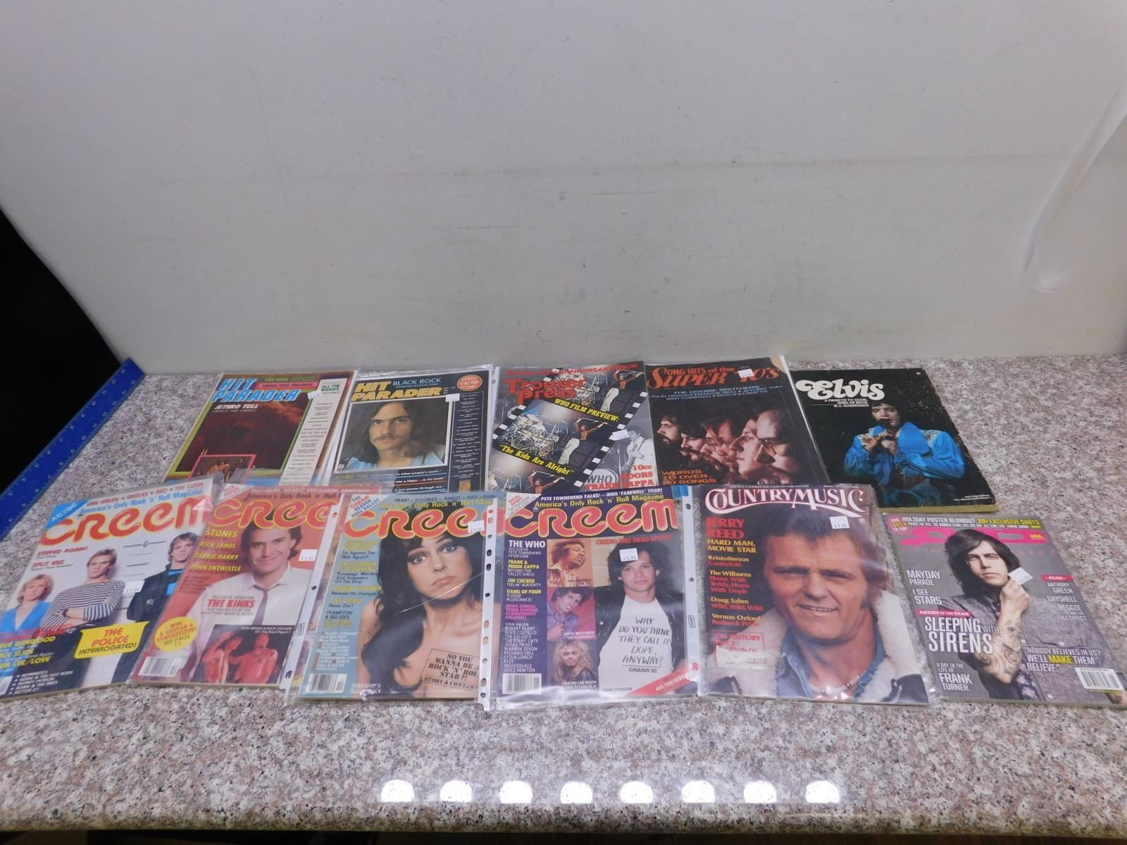 Lot of 11 Music Magazines Mostly 70s Creem, Elvis, Trouser Press Hit ...