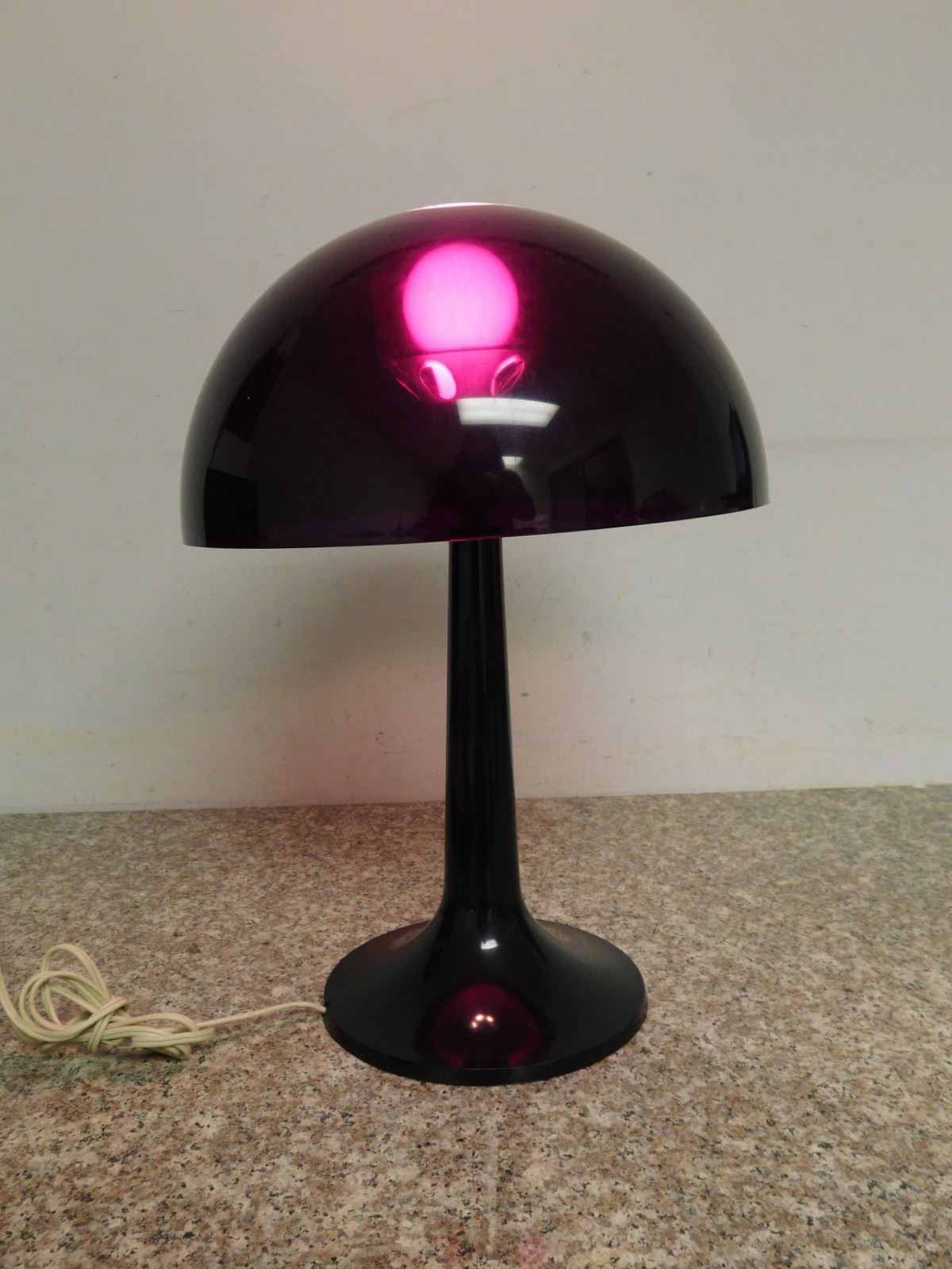 Vintage Gilbert Purple Mushroom Lamp