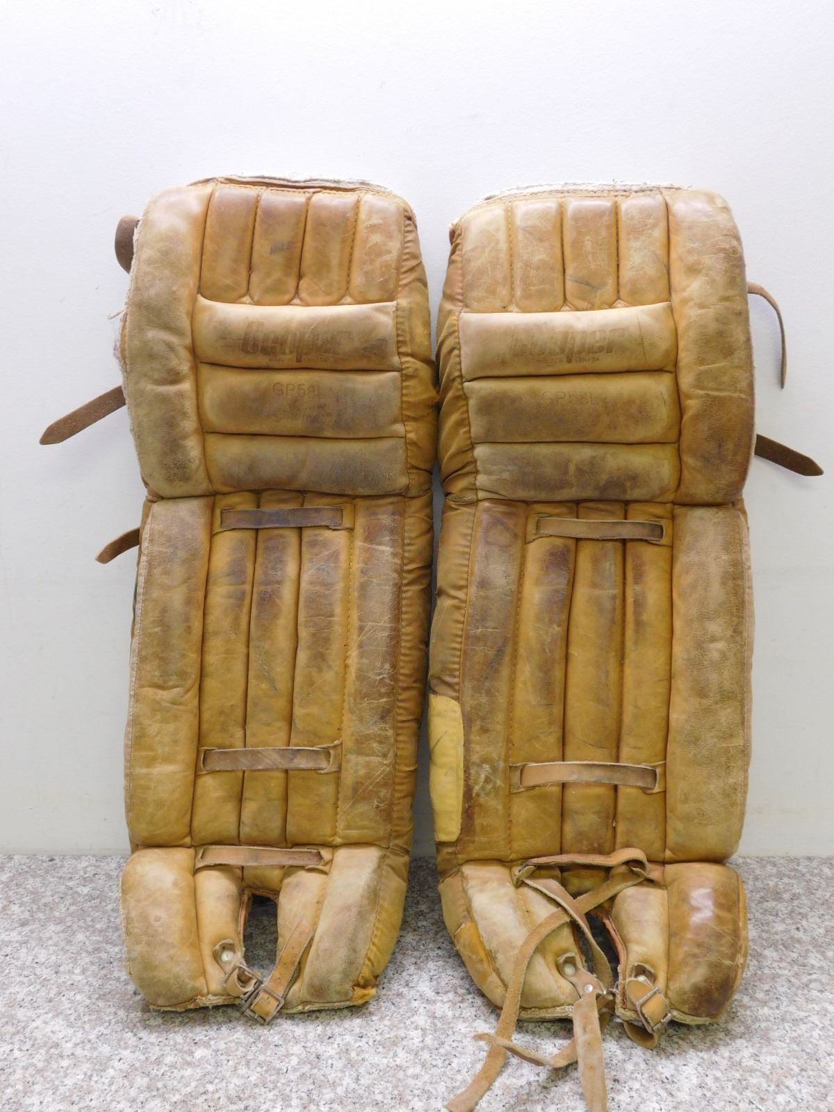 Vintage Cooper GP58L Leather Goalie Pads Made in Canada