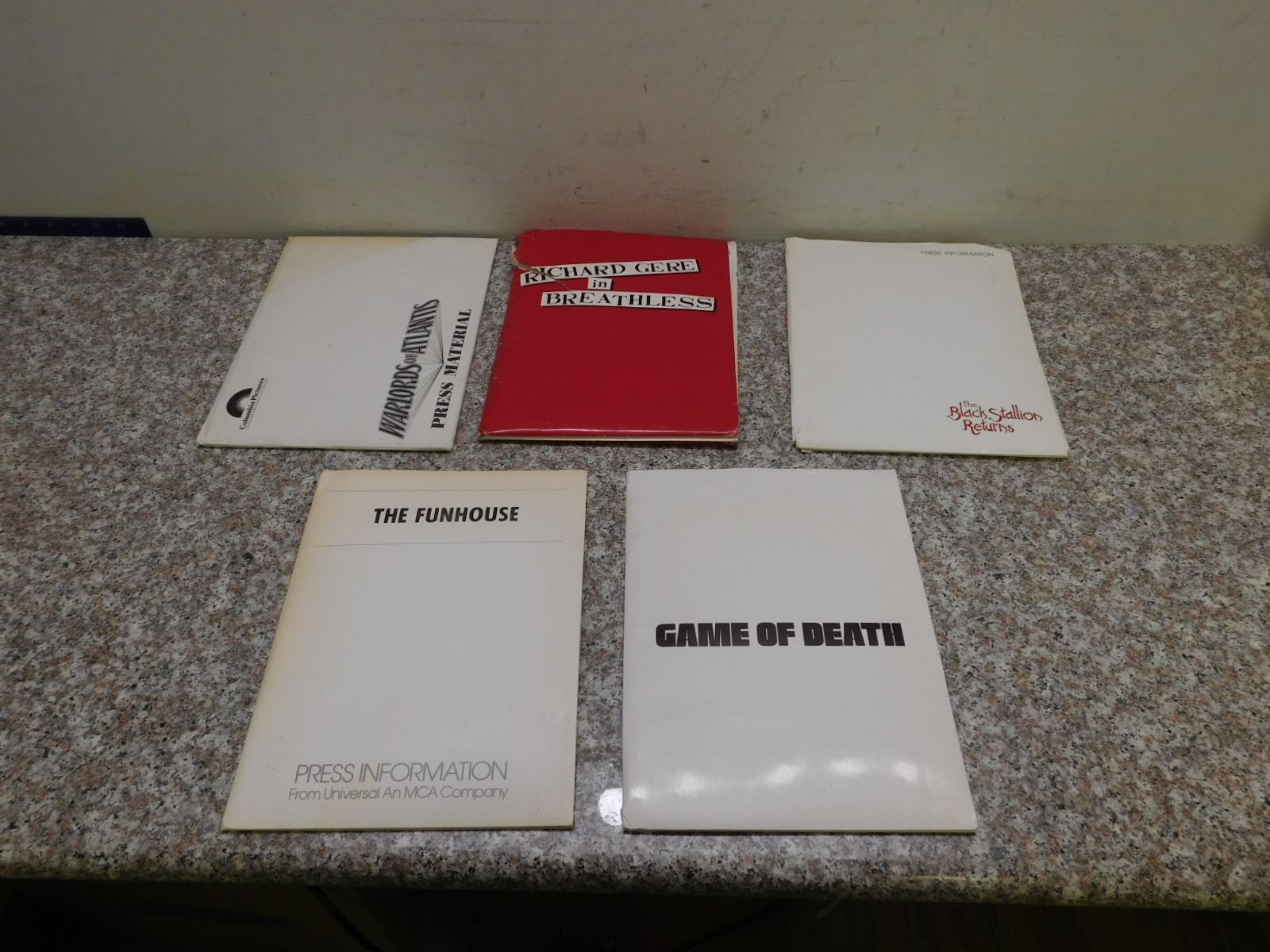 Lot of 5 Movie Press Kits 1980s "Game of Death, The Funhouse, Black ...