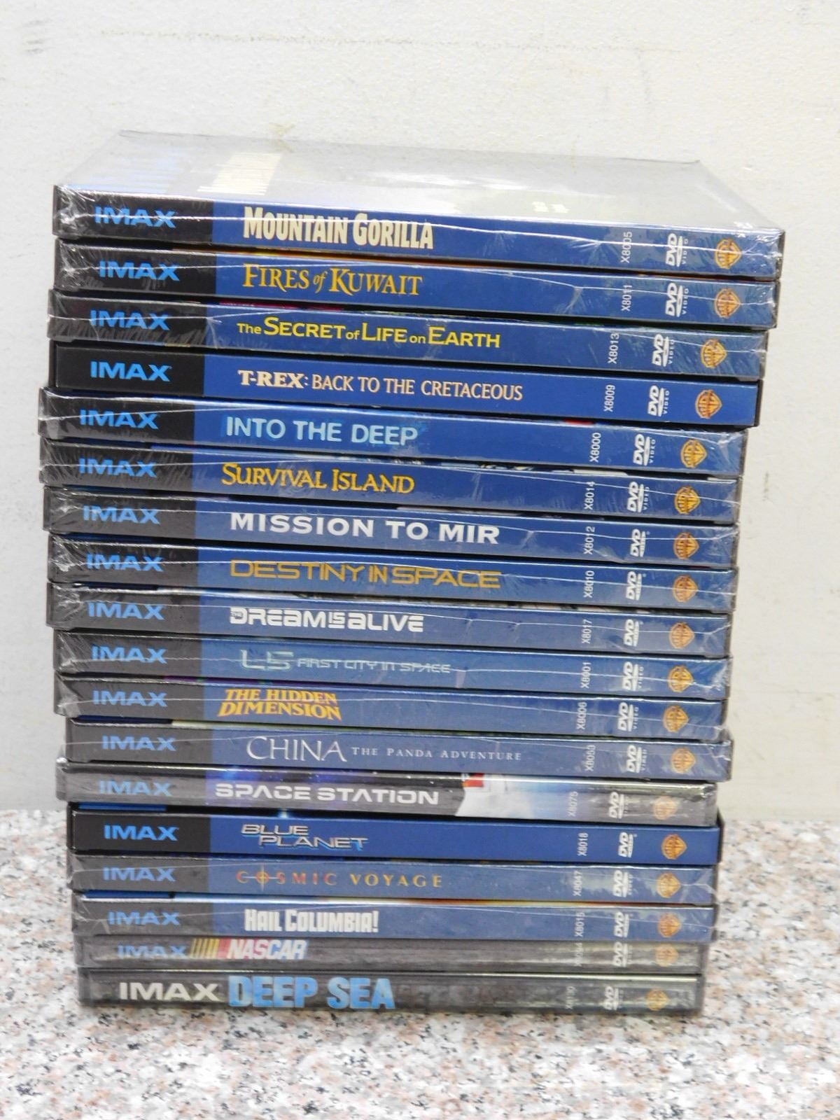 Lot of 18 (mostly sealed) IMAX DVDs Nature History Animals Astronomy ...