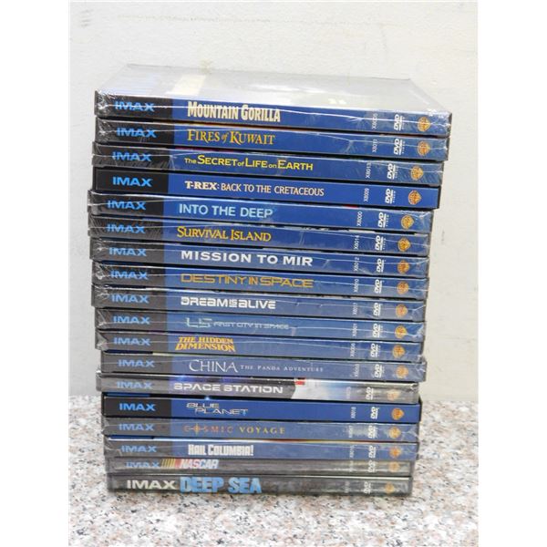 Lot of 18 (mostly sealed) IMAX DVDs Nature History Animals Astronomy ...