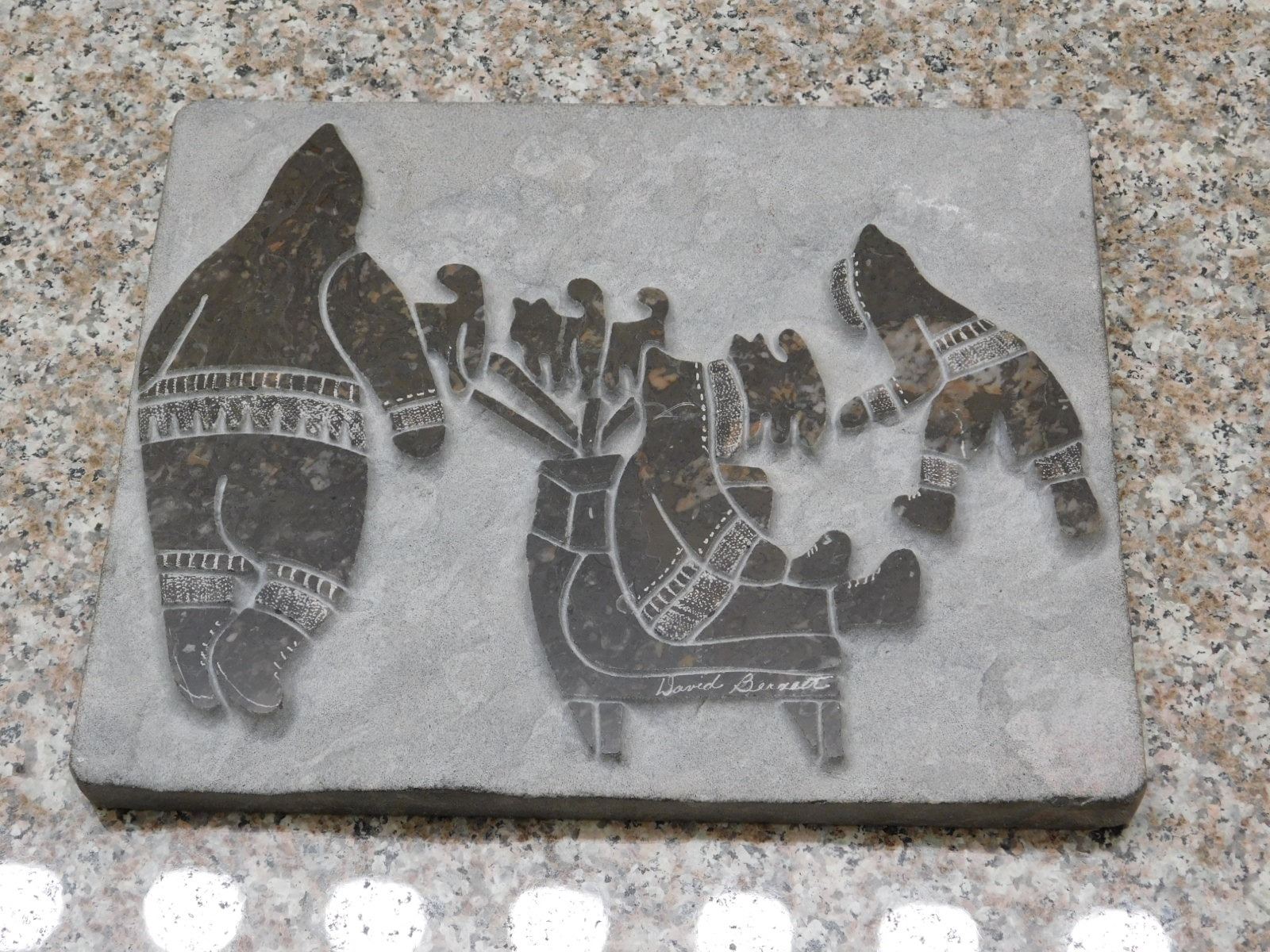 David Bernett "Journey to the Northern Light" Canadian Marble Inuit ...