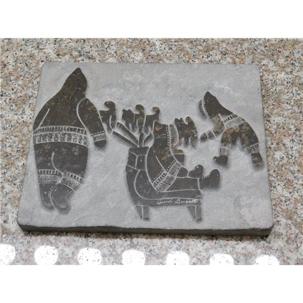 David Bernett "Journey to the Northern Light" Canadian Marble Inuit ...
