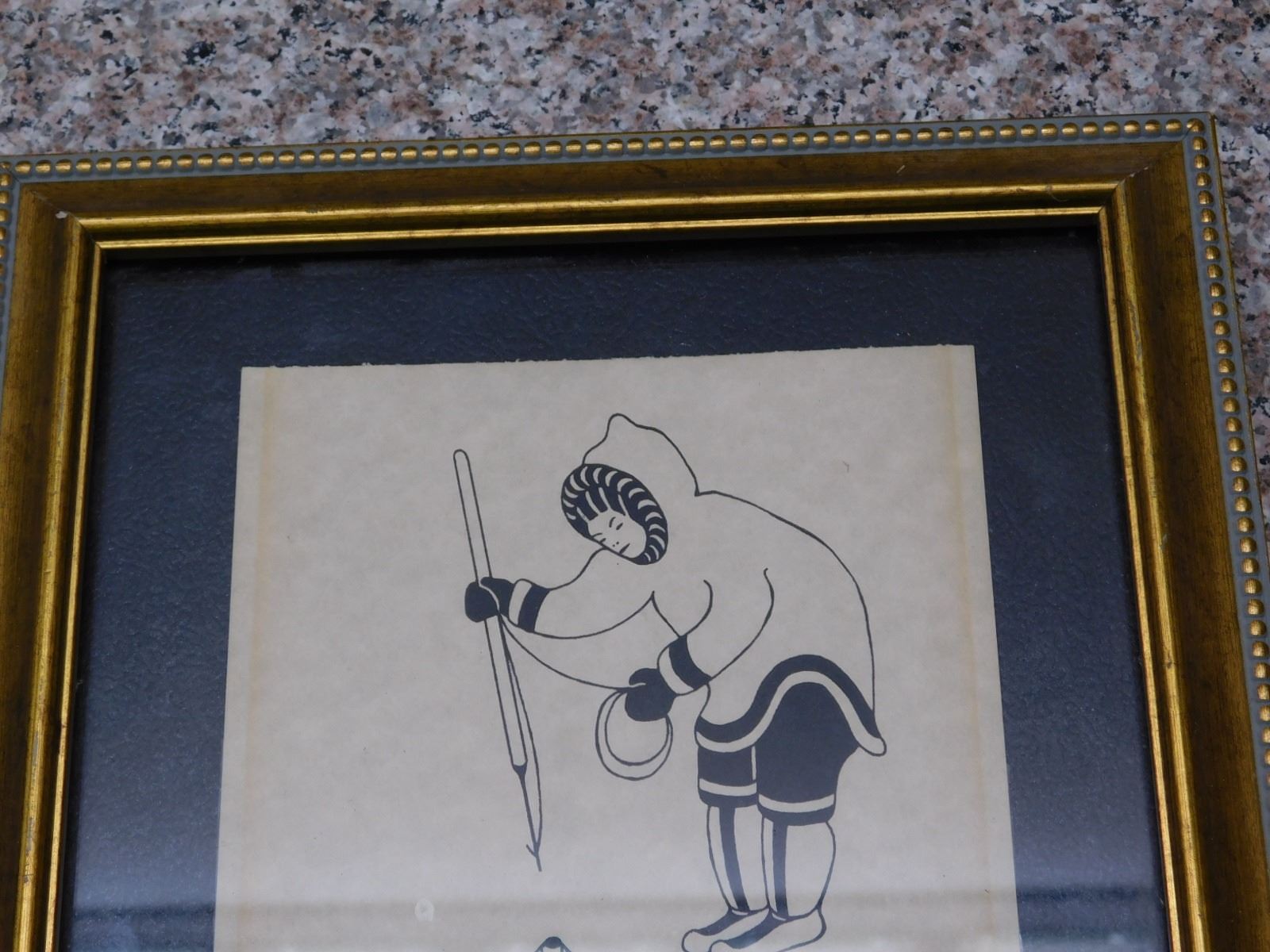 Seal Hunter by Enook Manomie Art Card Print Framed Aboriginal ...