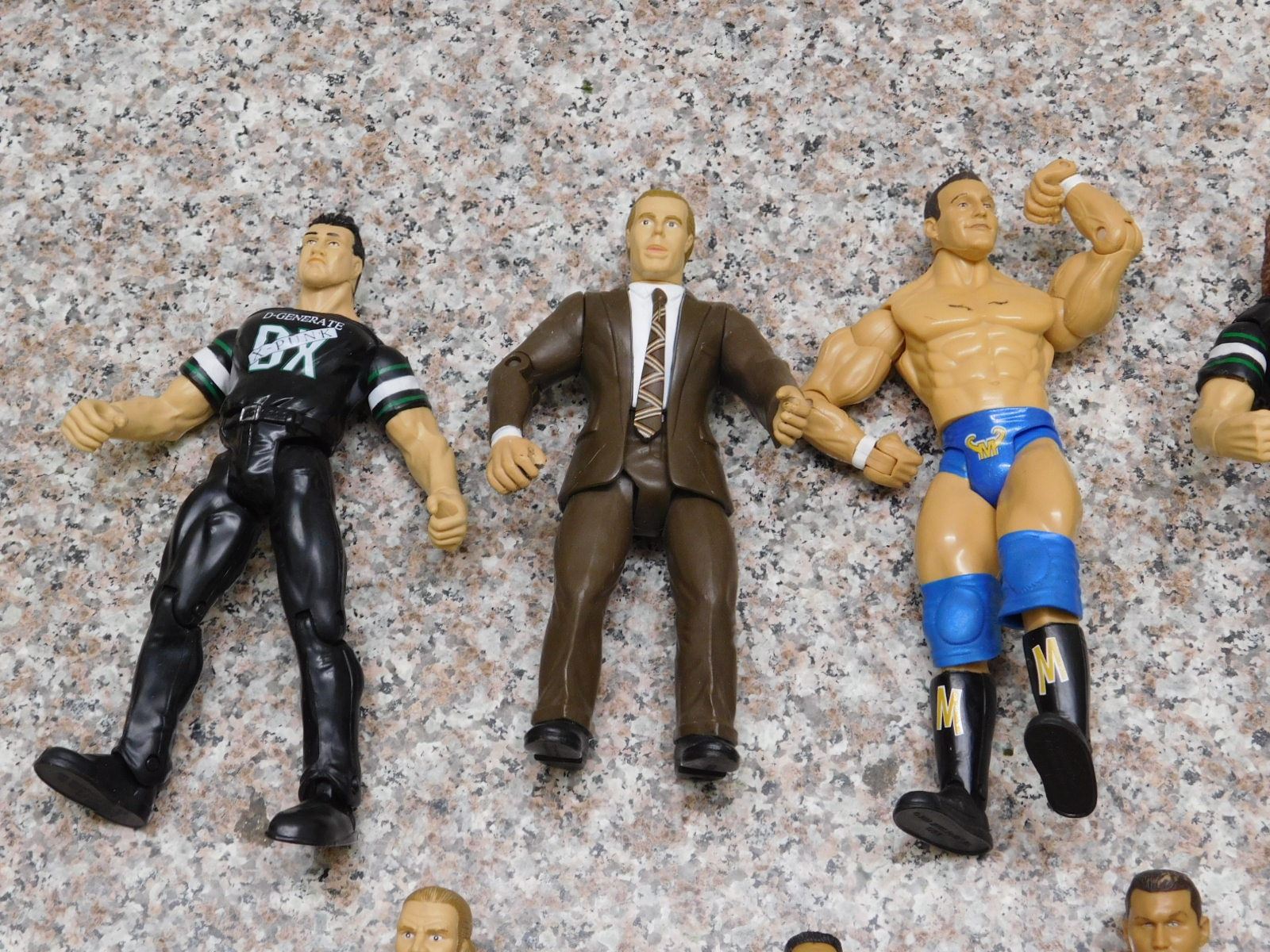 Lot of 10 WWF WWE Wrestling Figures 1998 - 2004 Jakks Pacific The Rock ...