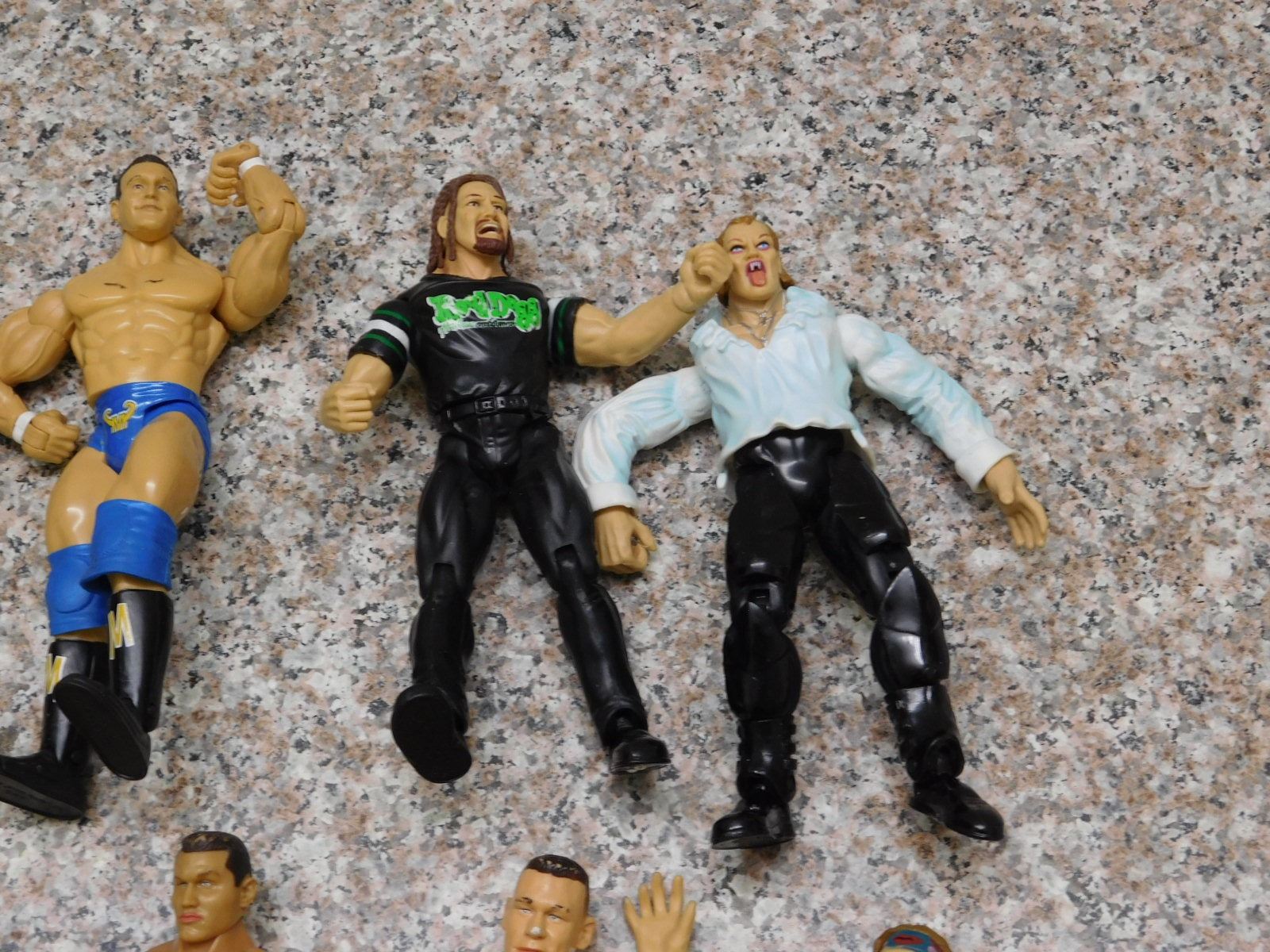 Lot of 10 WWF WWE Wrestling Figures 1998 - 2004 Jakks Pacific The Rock ...