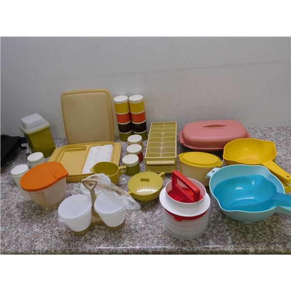 Lot of Vintage Retro Tupperware Yellow Orange Brown Green, Measuring ...
