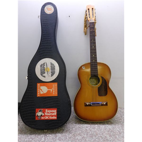 Vintage Suzuki Parlour Acoustic Guitar Made In Japan With Snakeskin ...