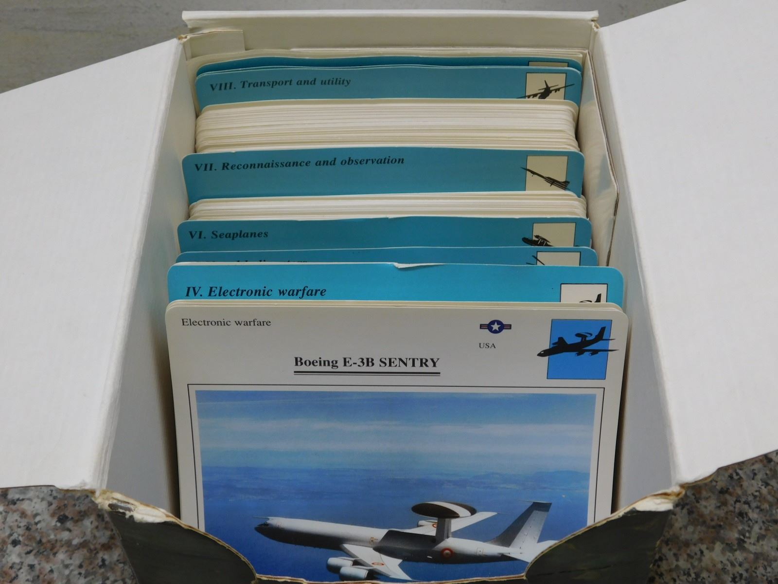 approx 400 1990s Made in Italy Airplane Aviation Info Cards Collector Cards