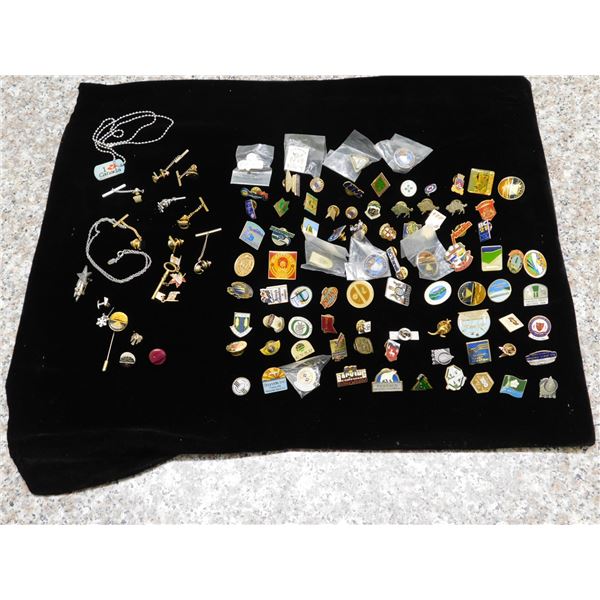 Lot of 84 Pins Lapel Enamel Metal Pinbacks Canadiana Travel and Tie ...
