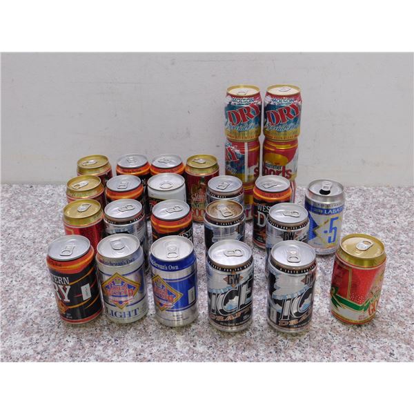 Lot of 27 Vintage Beer Cans Molson Dry Canadian Western Ice Draft ...