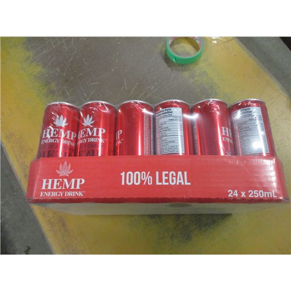 RASPBERRY HEMP ENERGY DRINK (24 CANS) - PER CASE