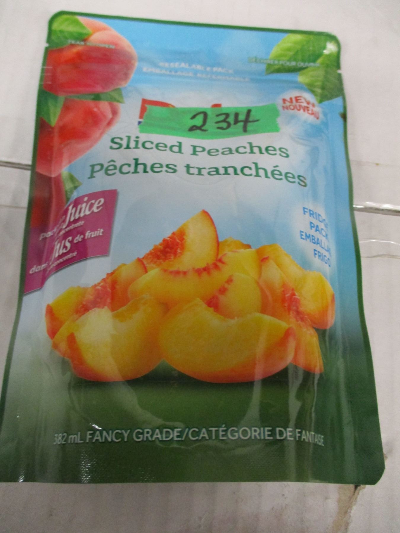 DOLE SLICED PEACHES IN JUICE (382 ML) - PER POUCH