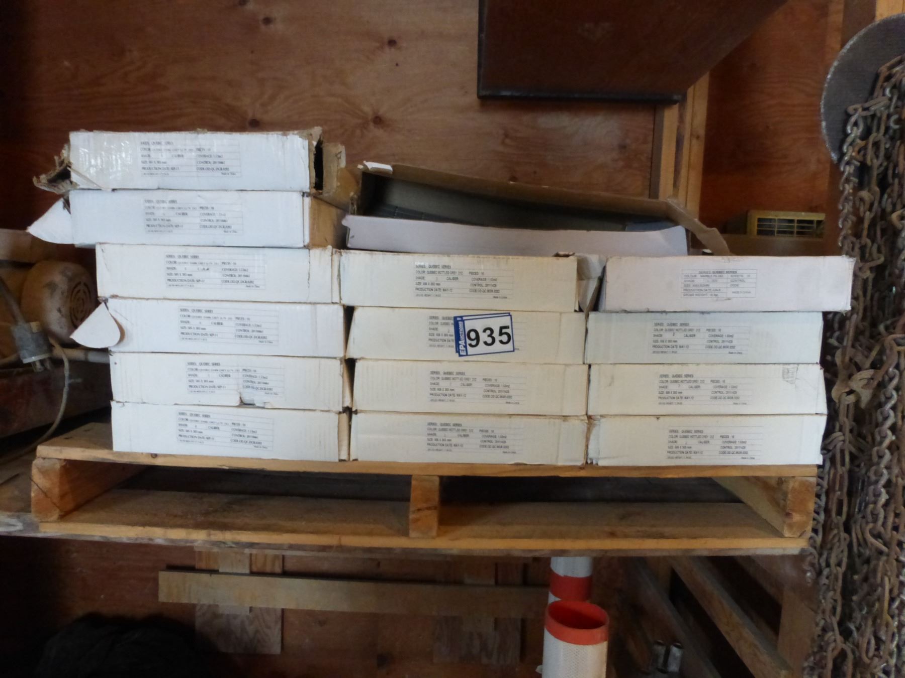 Approx. 29- Boxes Of 2 X 2 Quebec Dark Grey Mosaic Tiles, Mottled Grey