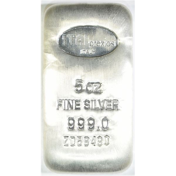 FIVE OZ .999 SILVER BAR