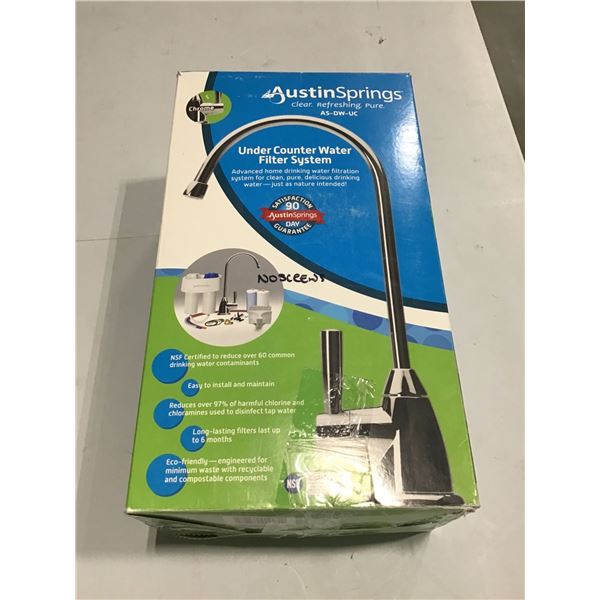 Austin Springs Under Counter Water Filter system AS-DW-UC *Open Box