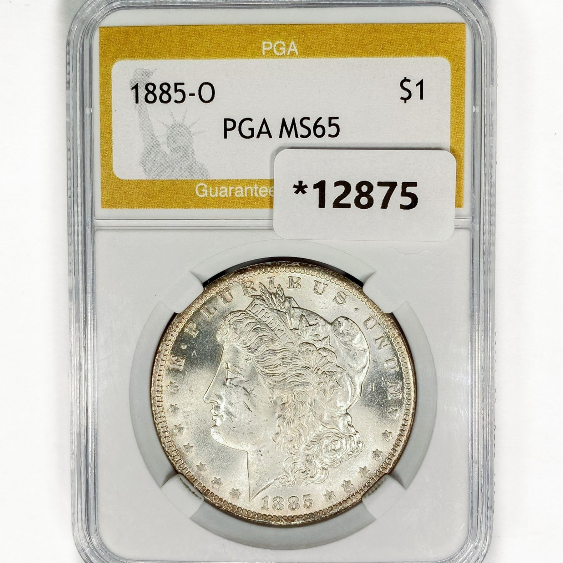 1885-O Morgan Silver Dollar PGA MS65