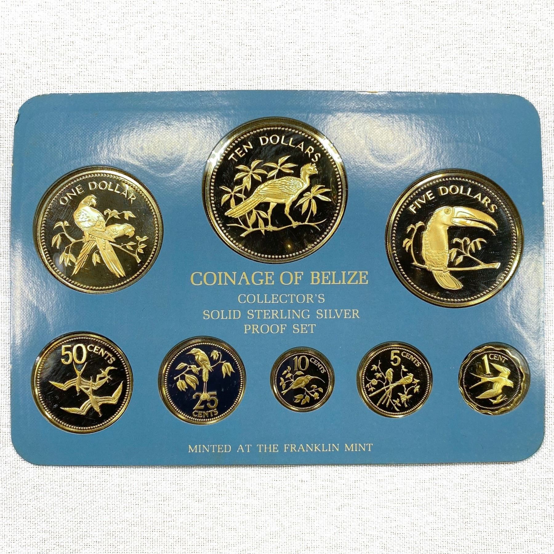 1975 Belize Silver Proof Coin Set (8 Coins)
