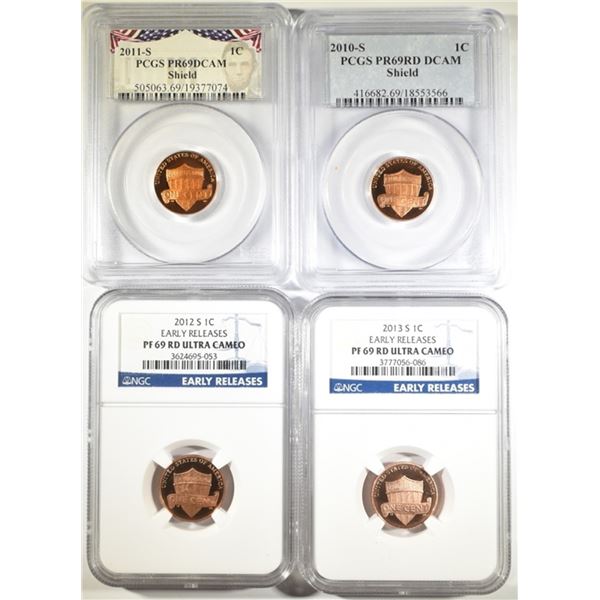 COLLECTOR'S LOT OF SHIELD CENTS