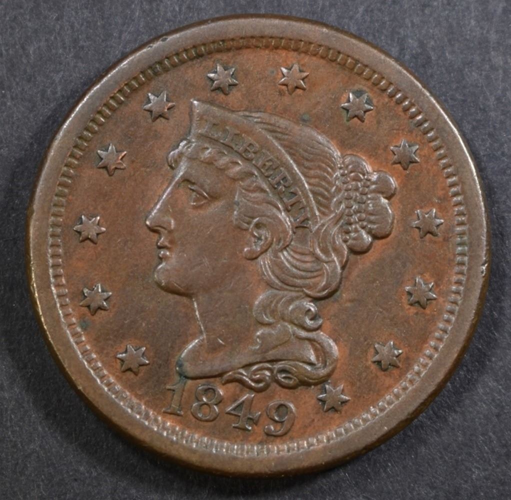 1849 LARGE CENT CH AU