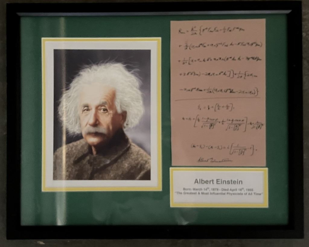 Albert Einstein Signed Equation Collage- GFA
