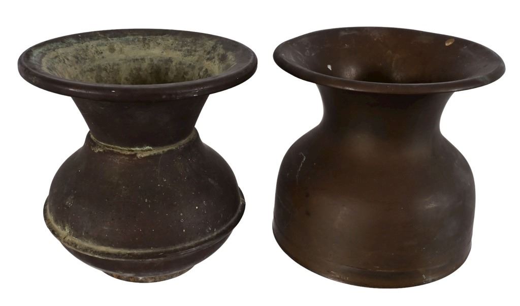 Brass Antique Spittoons (Pair)