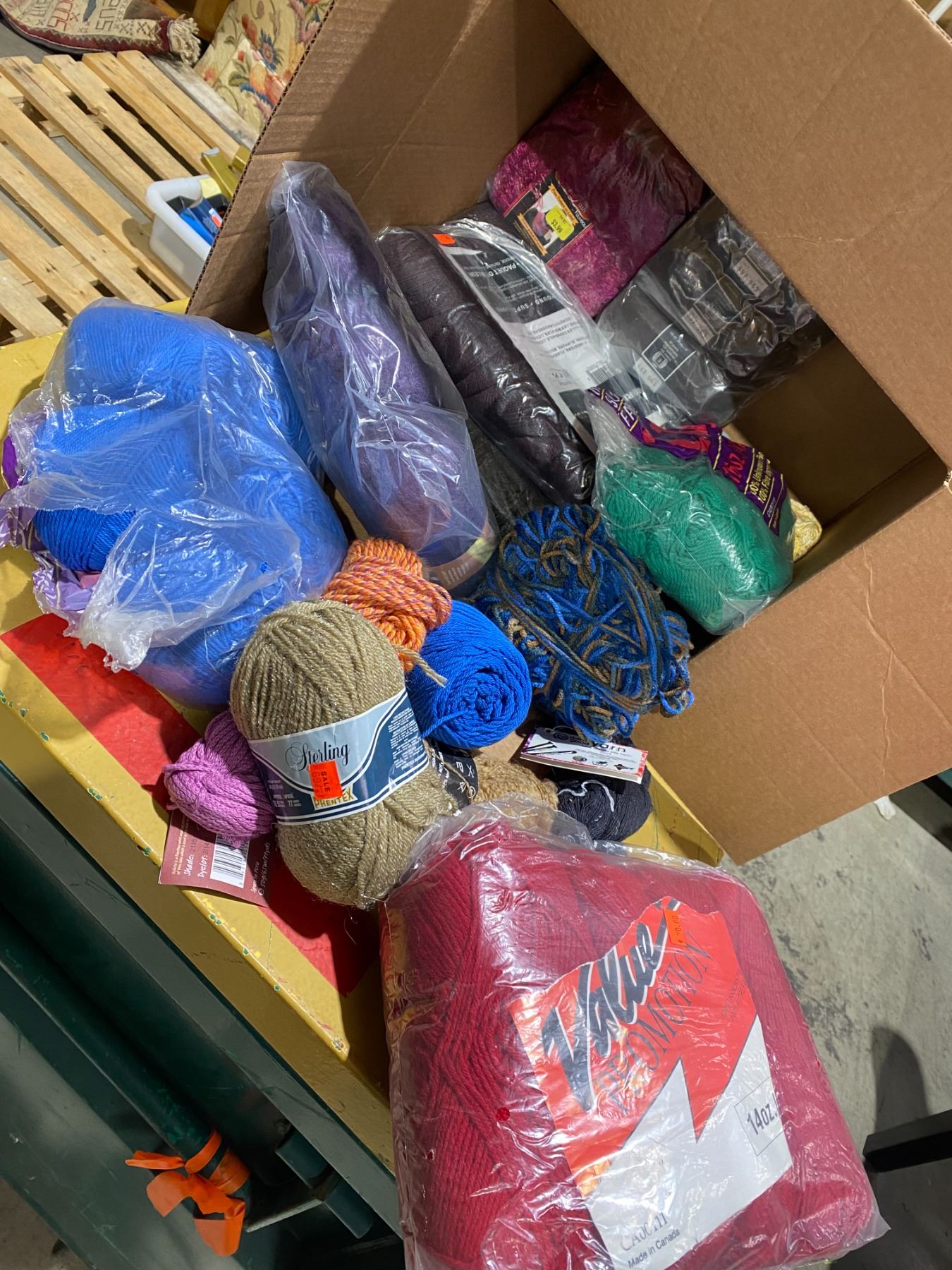 Box of yarn