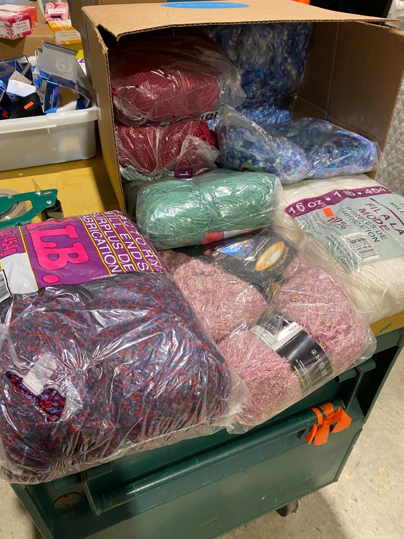 Box of yarn