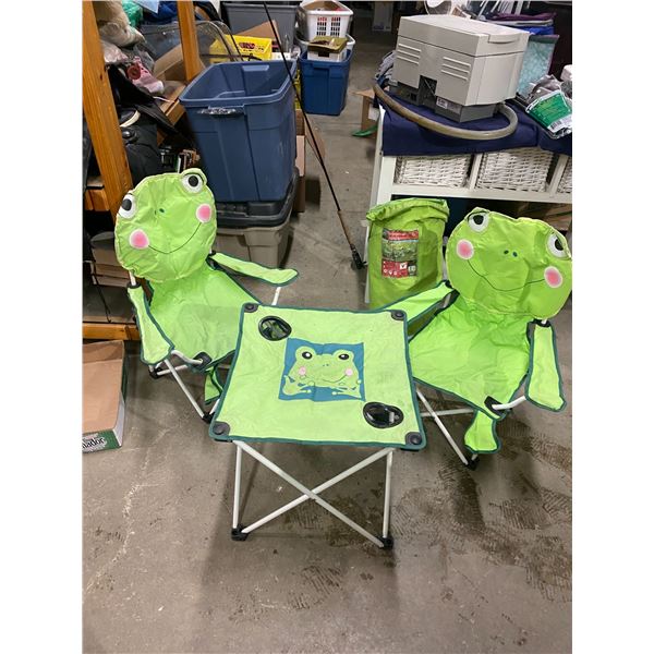 Kids camp chairs and table