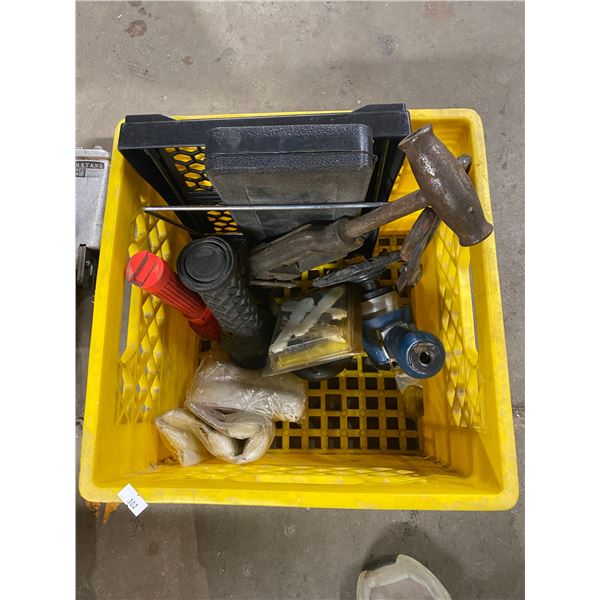 Crate with miscellaneous items
