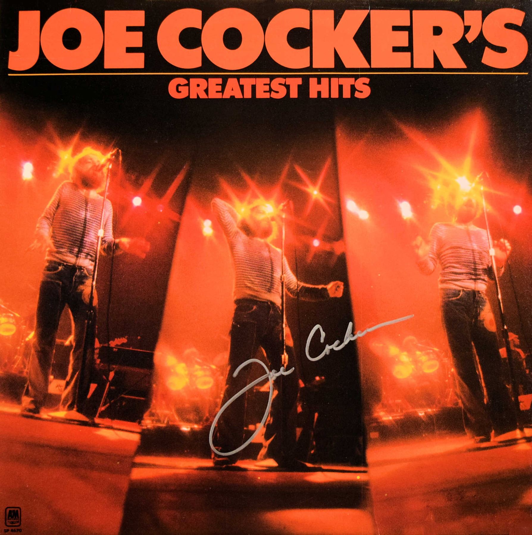 Joe Cocker Greatest Hits signed album