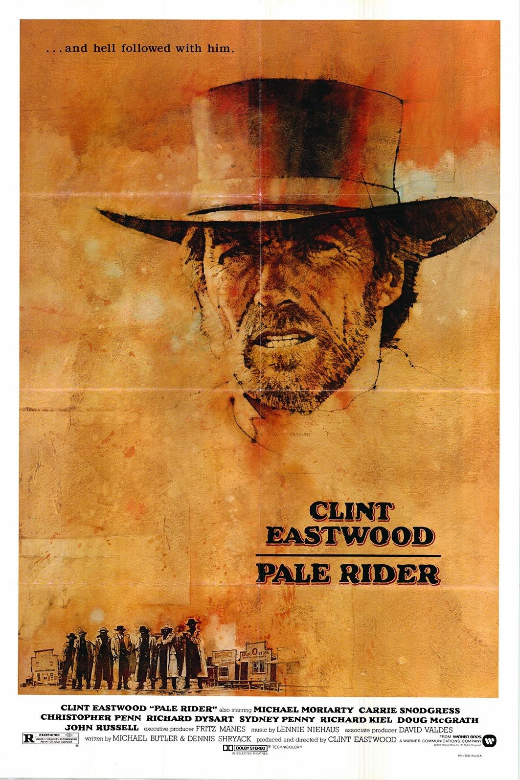 Pale Rider original 1985 vintage one sheet movie poster