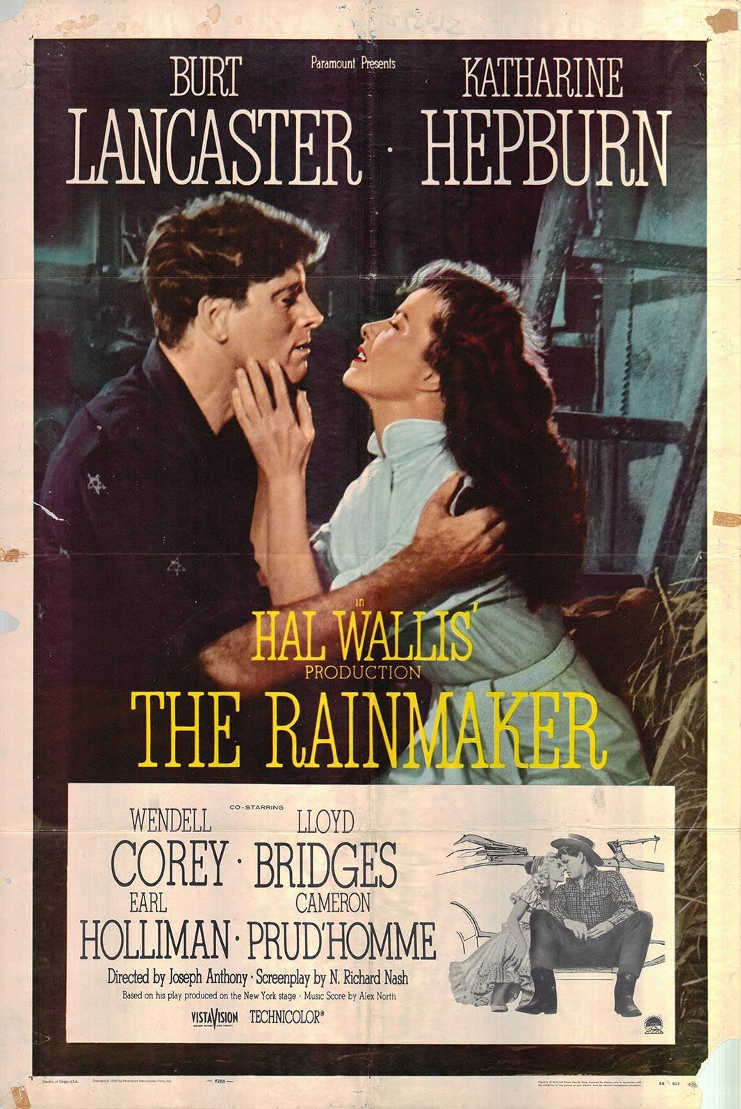 The Rainmaker original 1956 vintage one sheet movie poster