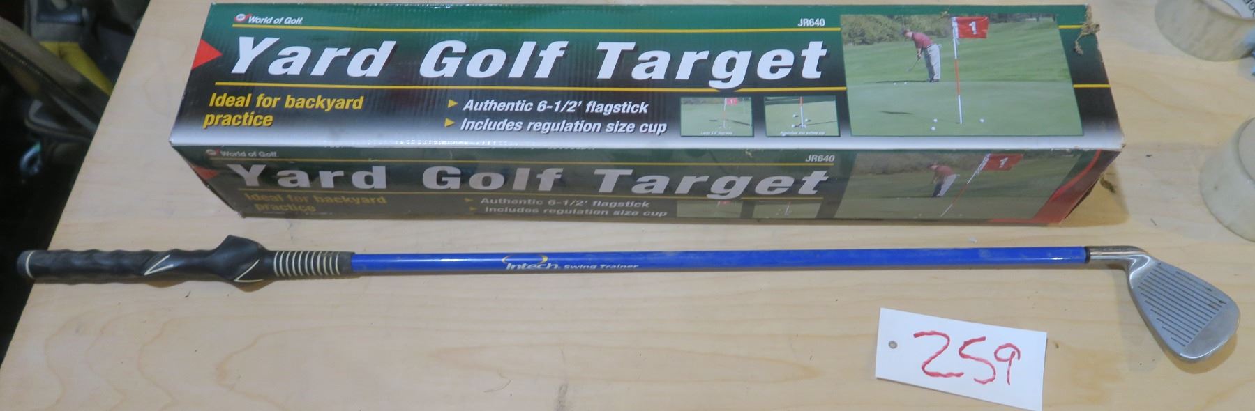 yard golf target and golf club - Schmalz Auctions