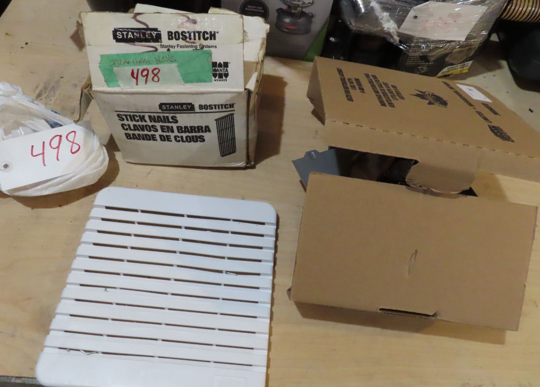 Lot of framing nails + bath fan motor/grill assembly with H-600 housing ...