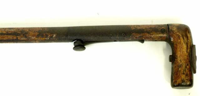 Underhammer folding trigger percussion cane gun